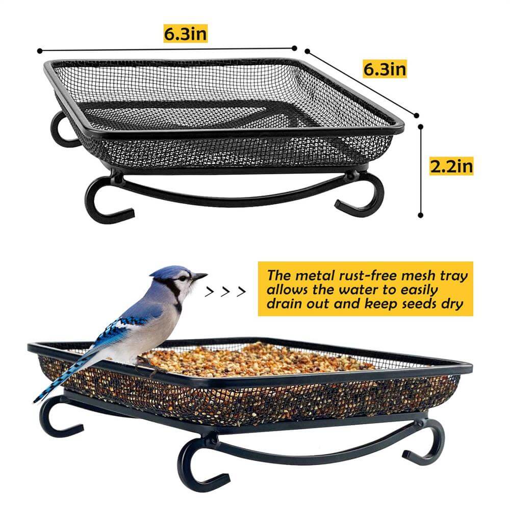 MIXXIDEA 1 Pack Metal Ground Bird Feeder Tray – Mixxidea
